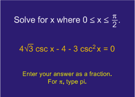 Solved Solve for x where 0 sxs. 4V3 csc X-4-3 csc x = 0 | Chegg.com