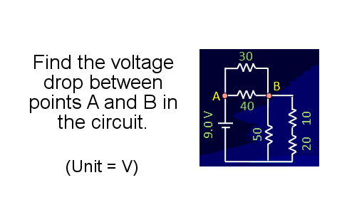 Solved 30 Find the voltage drop between points A and B in | Chegg.com