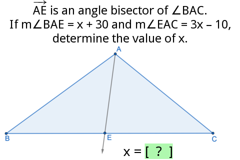 AE is an angle bisector to