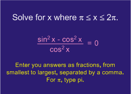 Solved Solve for x where i SXS 21. sina x - cos? x = 0 cos x | Chegg.com